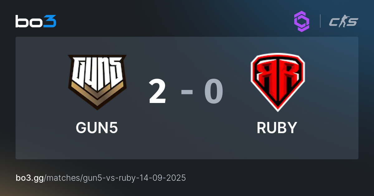 GUN5 vs RUBY - CS2 Match at CCT Season 3 European Series 6