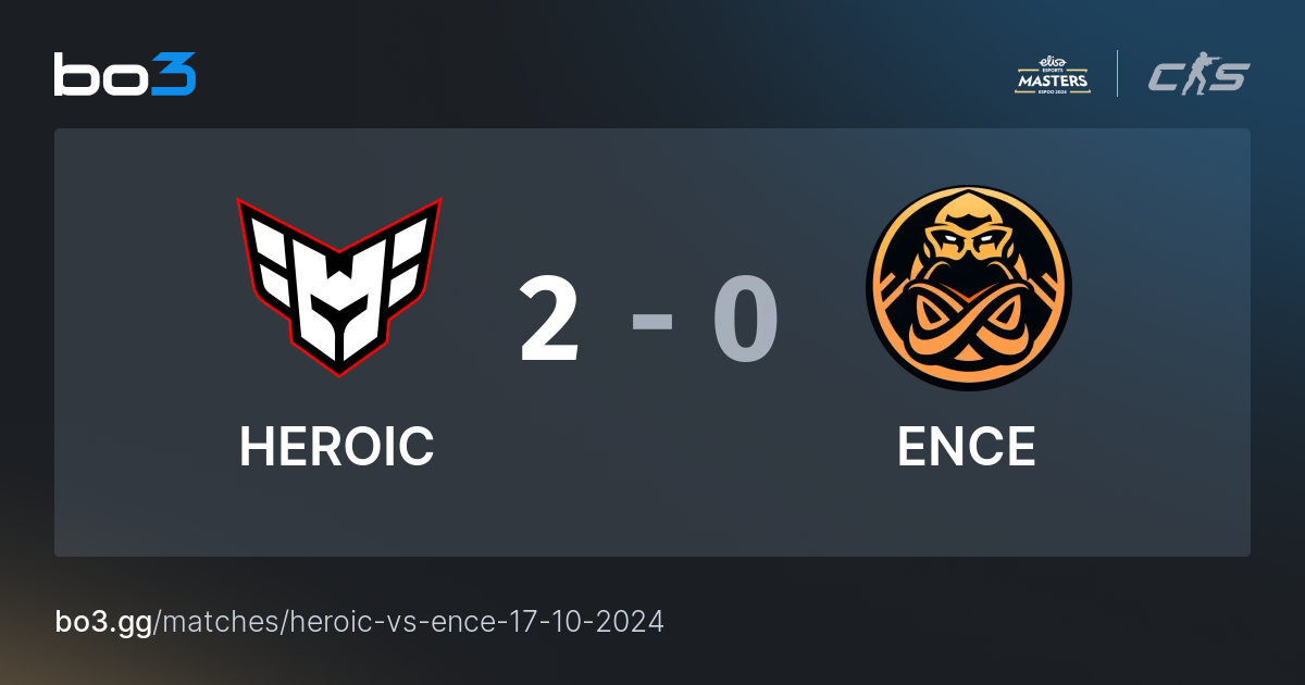 HEROIC vs ENCE - CS2 Match at Elisa Masters Espoo 2024