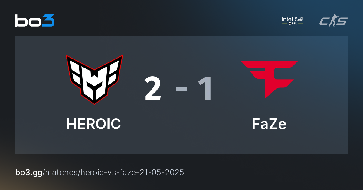 HEROIC vs FaZe - CS2 Match at Intel Extreme Masters Dallas 2025