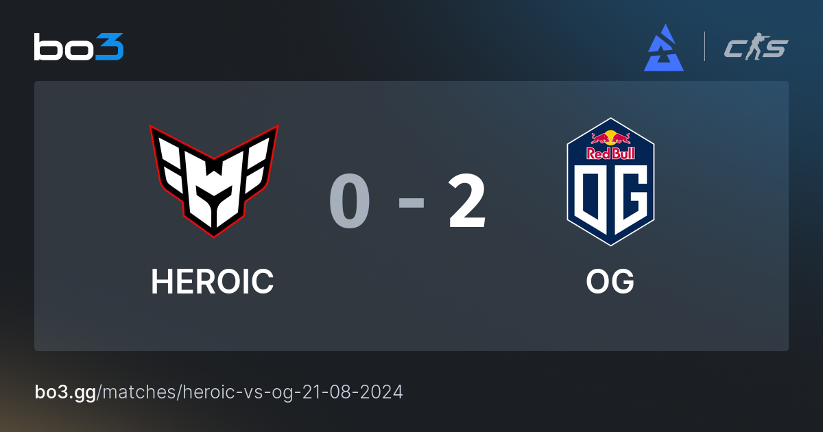 HEROIC vs OG - CS2 Match at BLAST Premier: Fall Showdown 2024