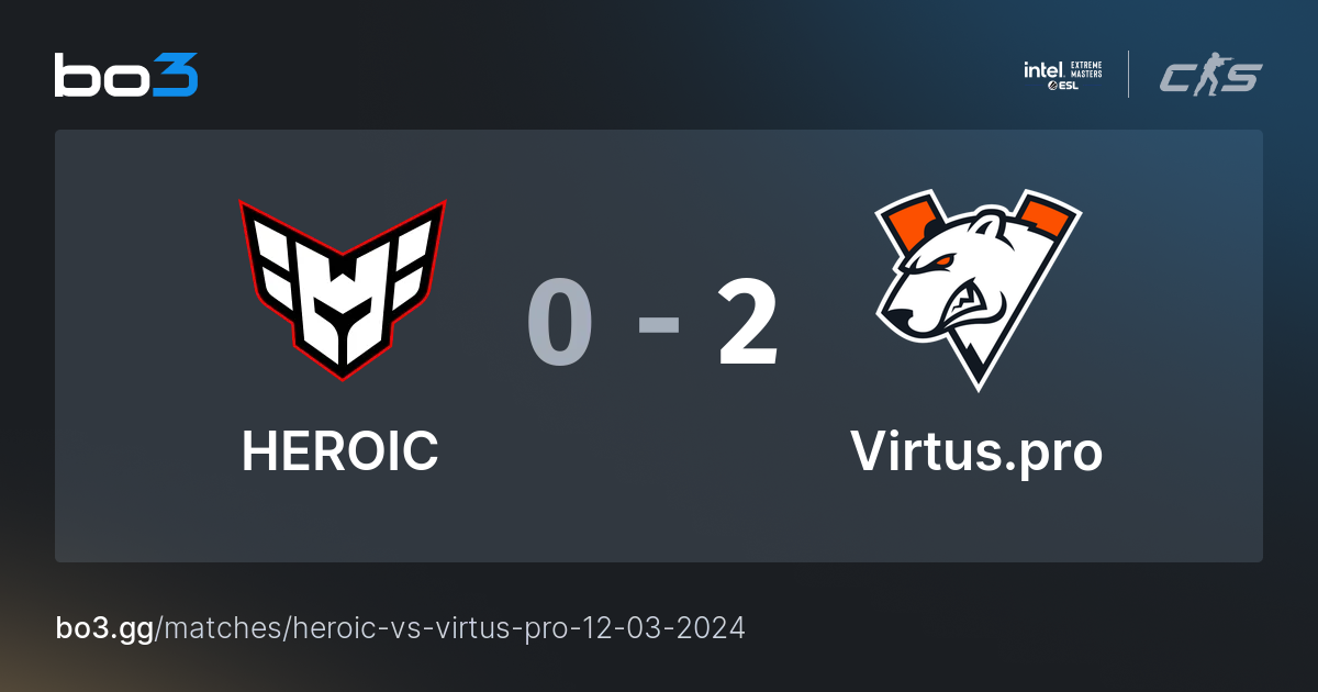 HEROIC vs Virtus.pro - CS2 Match at IEM Dallas 2024: European Qualifier