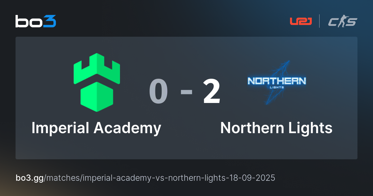 Imperial Academy vs Northern Lights - CS2 Match at United21 Season 38