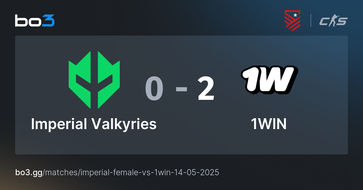 Imperial Valkyries vs 1WIN - CS2 Match at YGames PRO Series 2025
