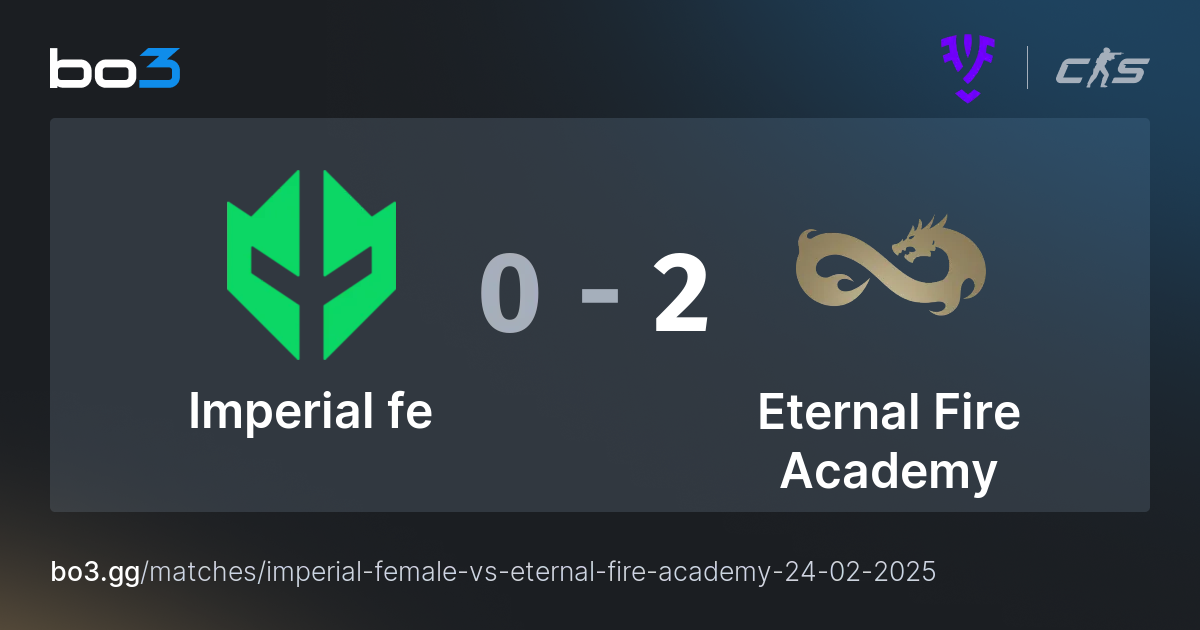 Imperial Valkyries vs Eternal Fire Academy - CS2 Match at Justice Cup 5