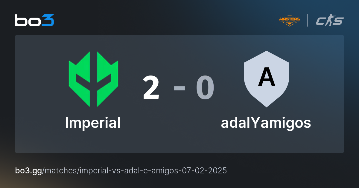 Imperial laban kay adalYamigos - CS2 Laban sa BLAST Rising South America Spring 2025: Closed ...