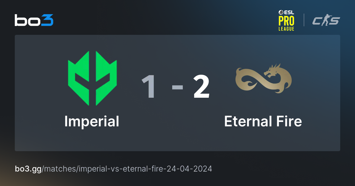 Imperial vs Eternal Fire - CS2 Match at ESL Pro League Season 19