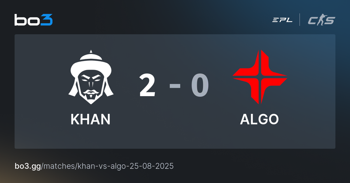 KHAN vs ALGO - Partido de CS2 en European Pro League Series 2 Play-In