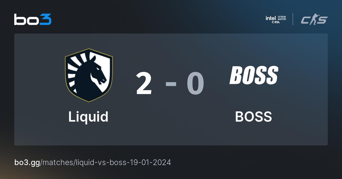 Liquid vs BOSS - CS2 Match at IEM China 2024: North American Qualifier
