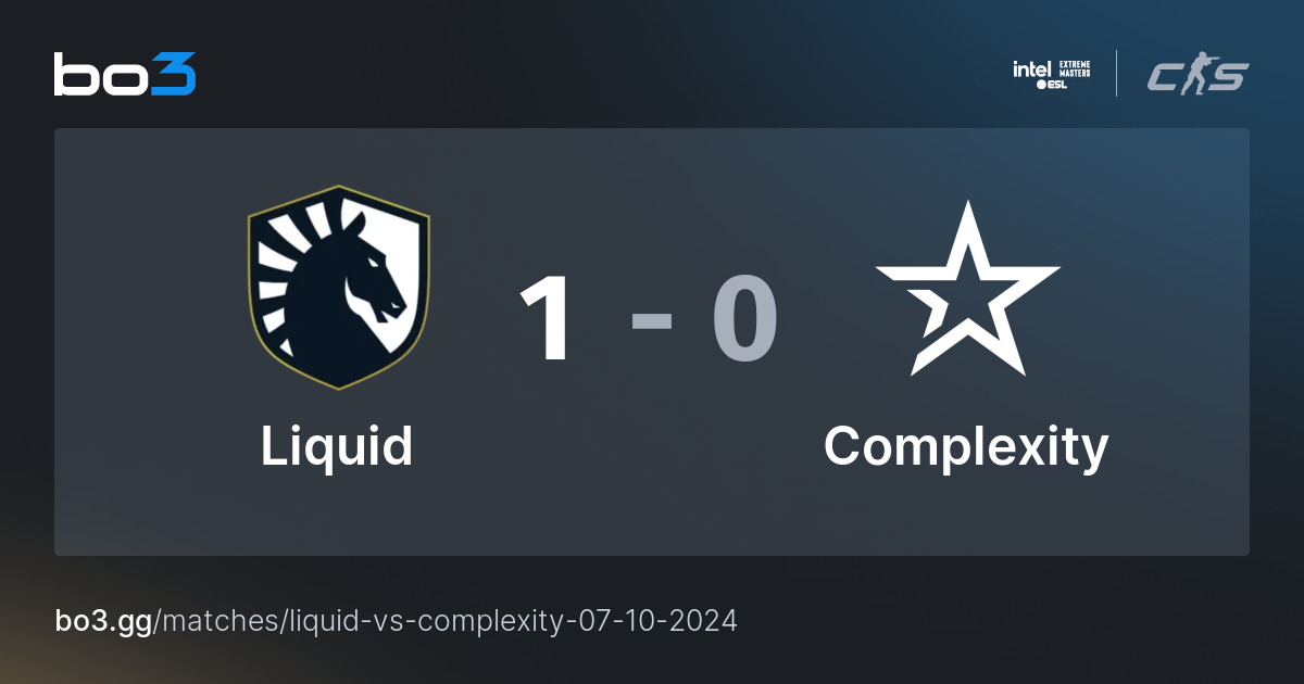 Liquid vs Complexity - CS2 Match at IEM Rio 2024