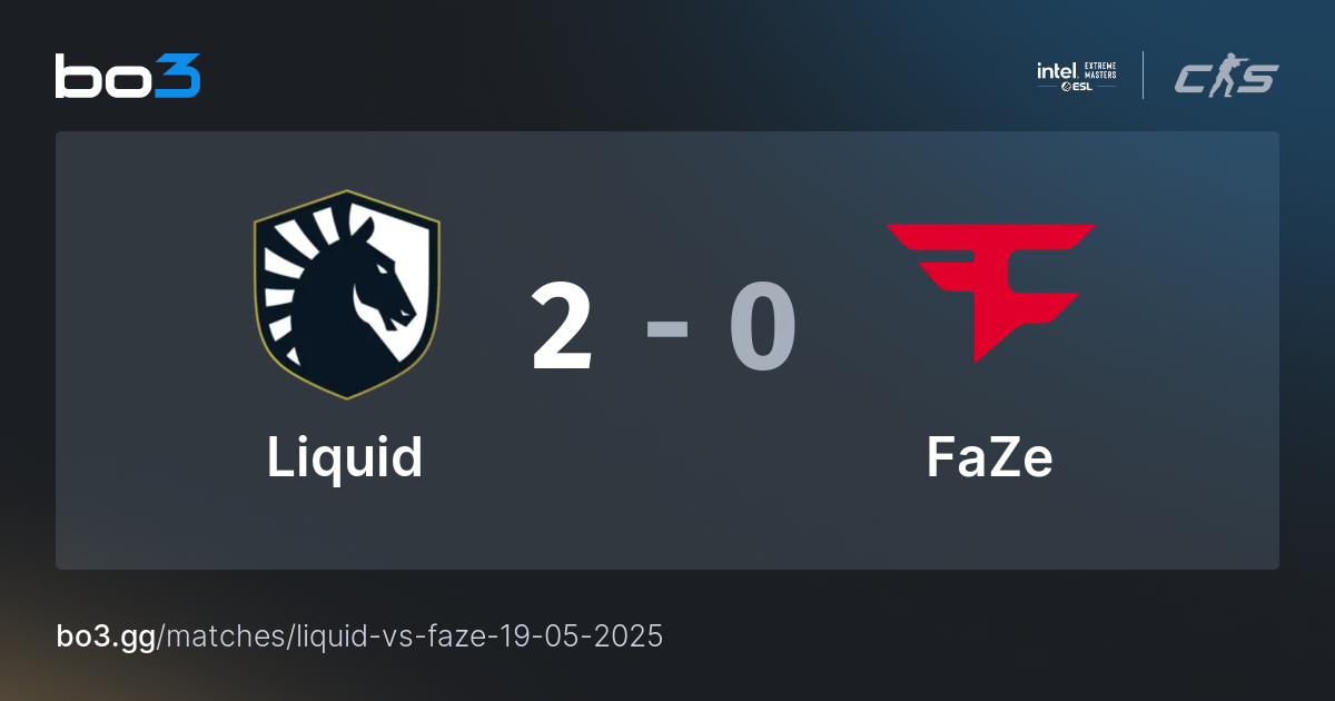 Liquid vs FaZe Economy - CS2 Match at Intel Extreme Masters Dallas 2025