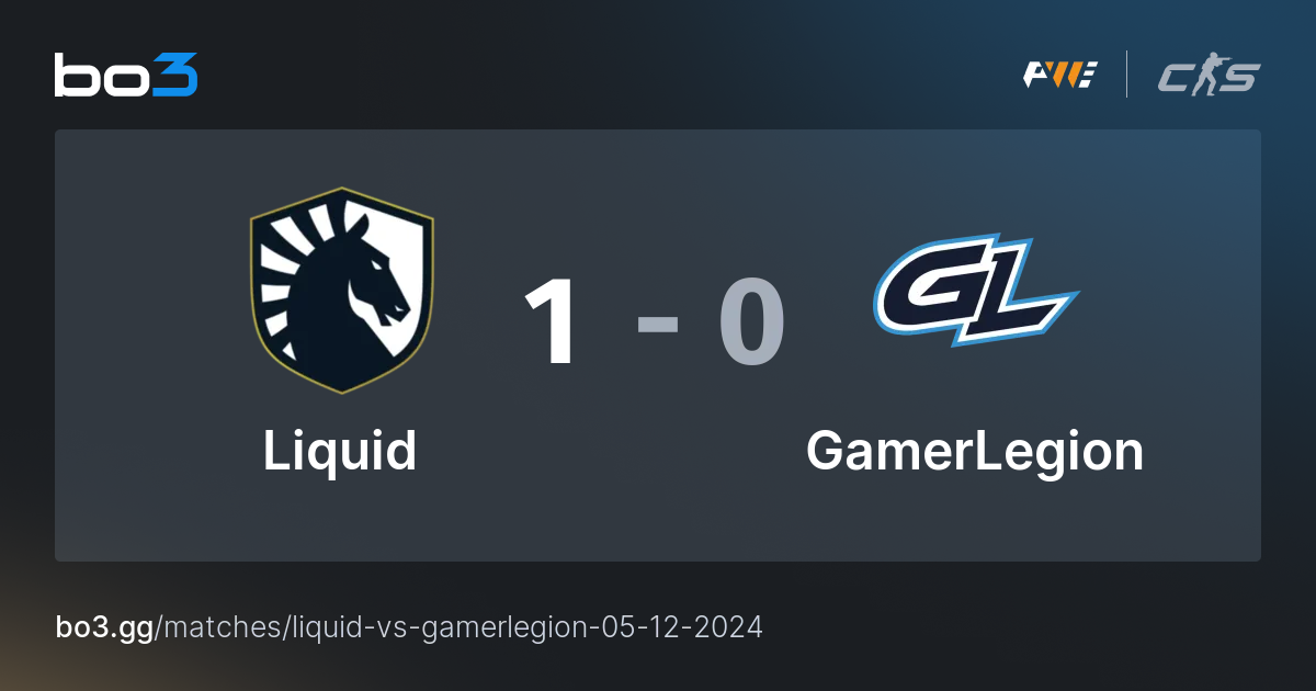 Liquid vs GamerLegion - CS2 Match at Perfect World Shanghai Major 2024