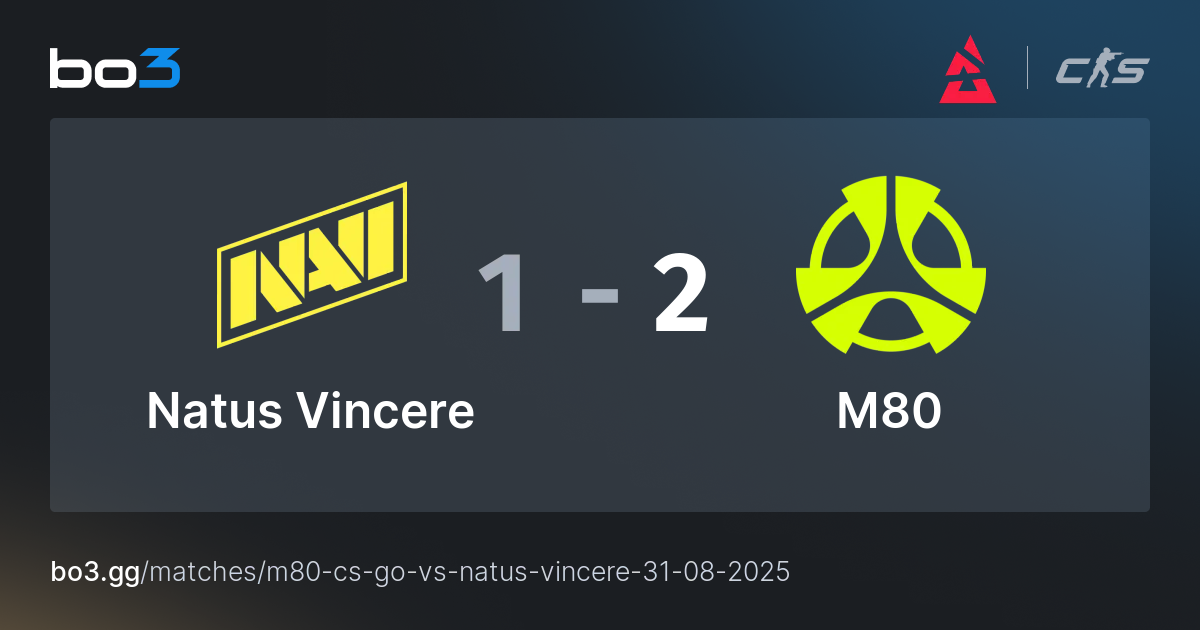 Natus Vincere vs M80 - CS2 - Ao vivo