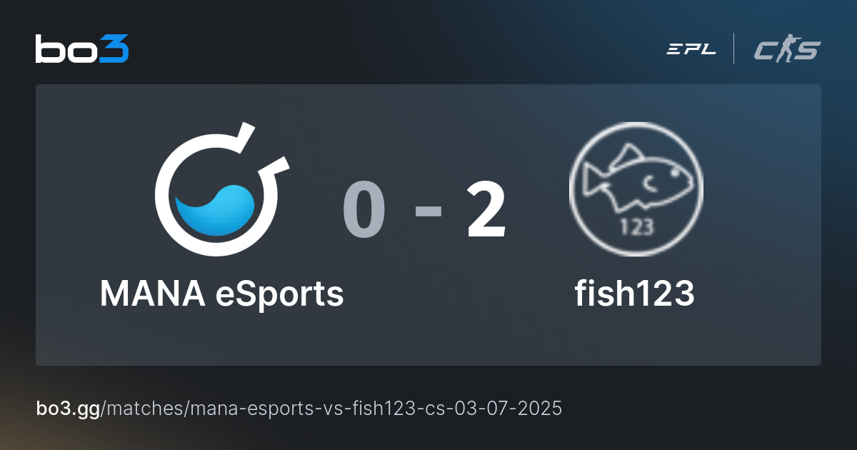 MANA vs fish123 - CS2 Match at European Pro League Season 26