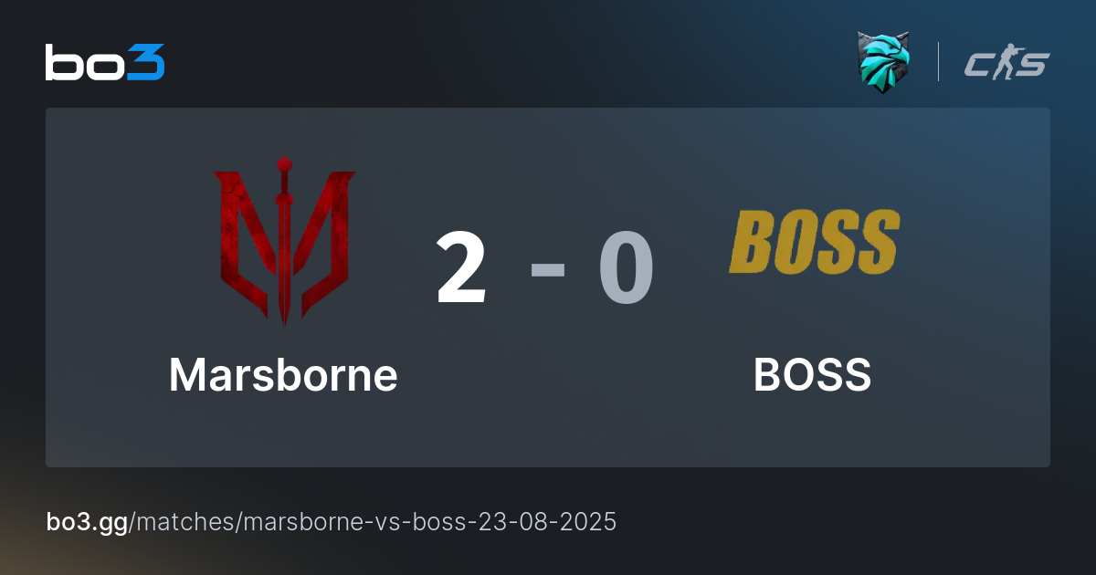 Marsborne vs BOSS - CS2 Match at Dust2.us Eagle Masters Series 3