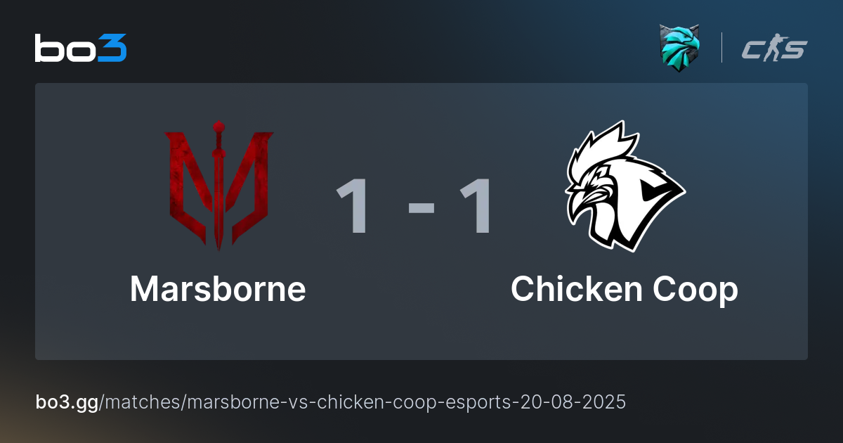 Marsborne vs Chicken Coop - CS2 Match at Dust2.us Eagle Masters Series 3