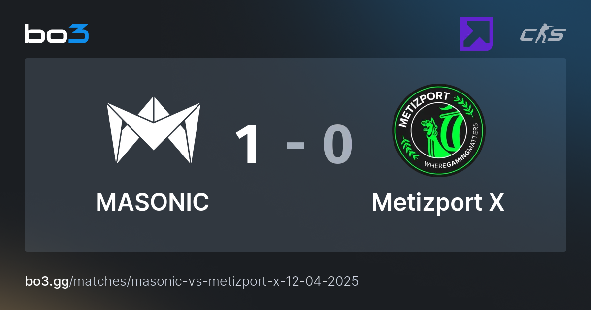 MASONIC vs Metizport X - Live - CS2 Match at Level Up LUND!