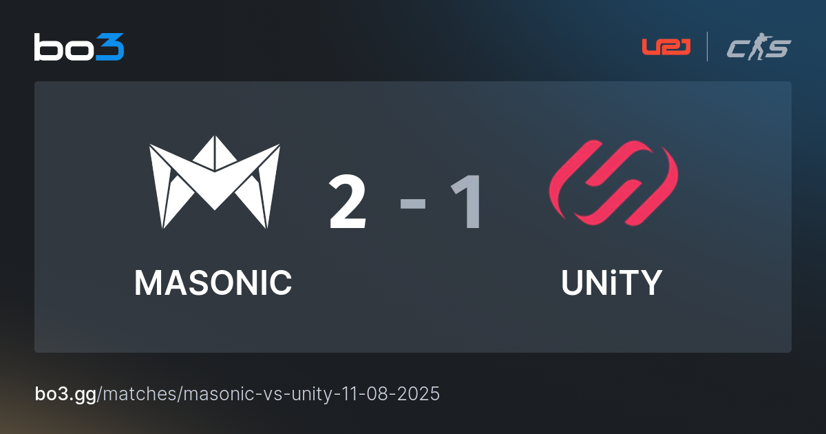 MASONIC vs UNiTY - CS2 Match at United21 Season 36