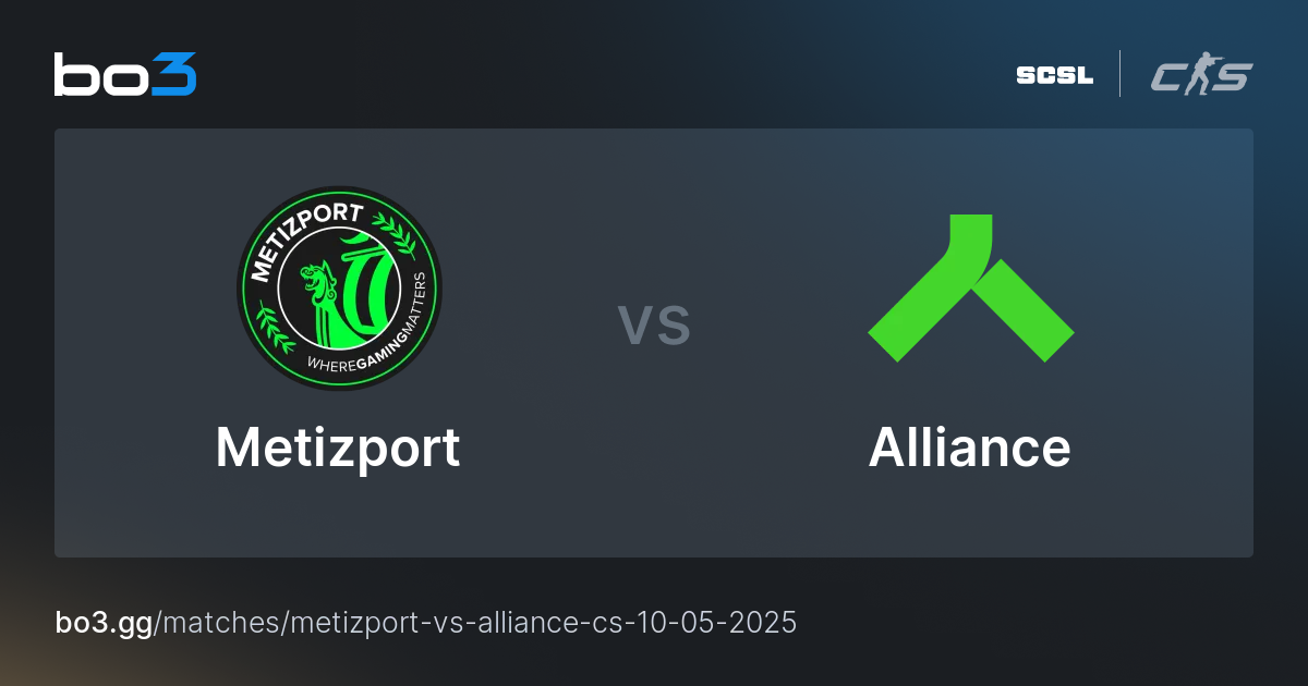 Metizport vs Alliance - CS2 Match at Svenska CS-Ligan 2025