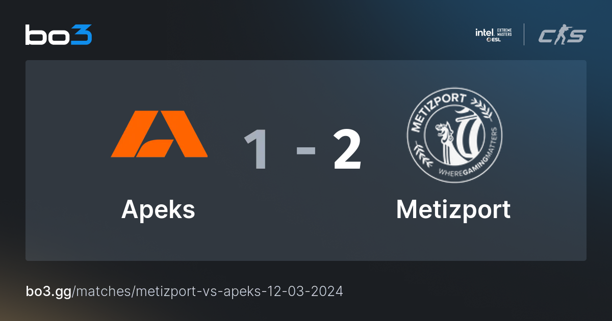 Apeks vs Metizport - CS2 Match at IEM Dallas 2024: European Qualifier