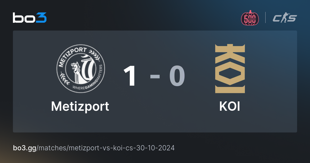 Metizport vs KOI - CS2 Match at 500 Casino Halloween Cup 2024