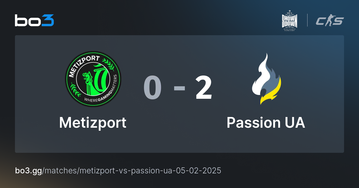 Metizport vs Passion UA - CS2 Match at BLAST Rising Europe Spring 2025: Closed Qualifier