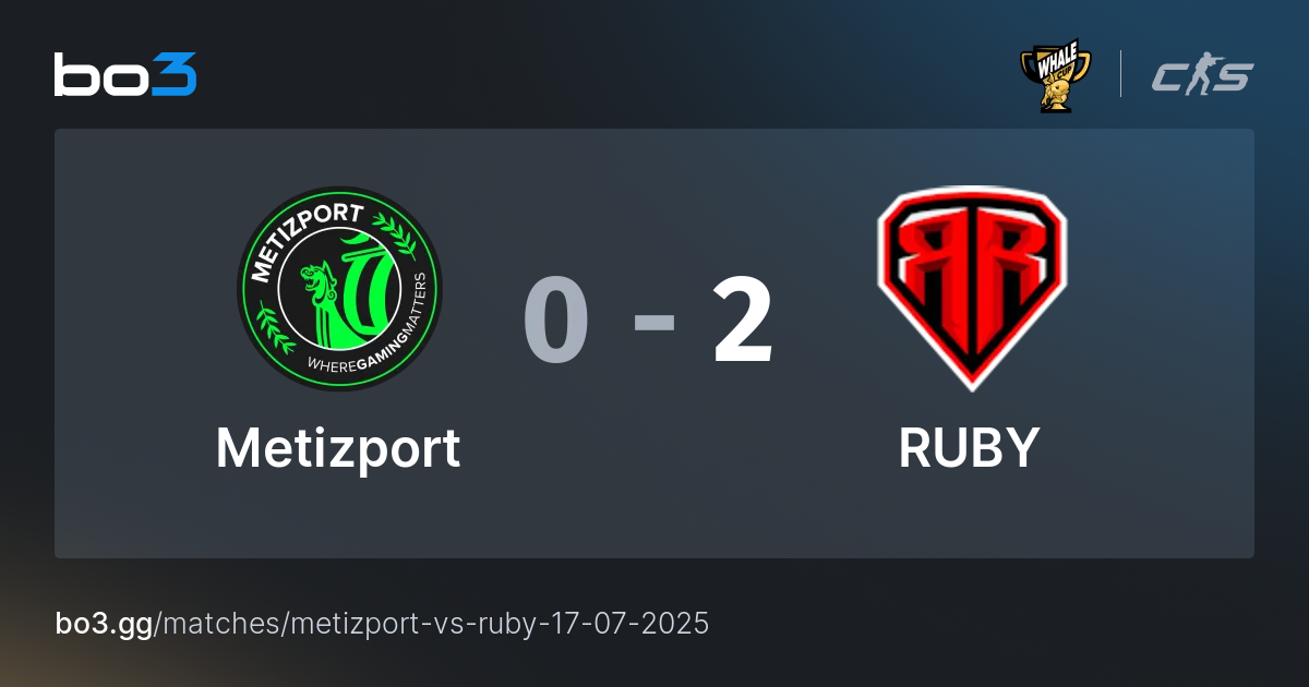 Metizport vs RUBY - CS2 Match at Whale.io Cup
