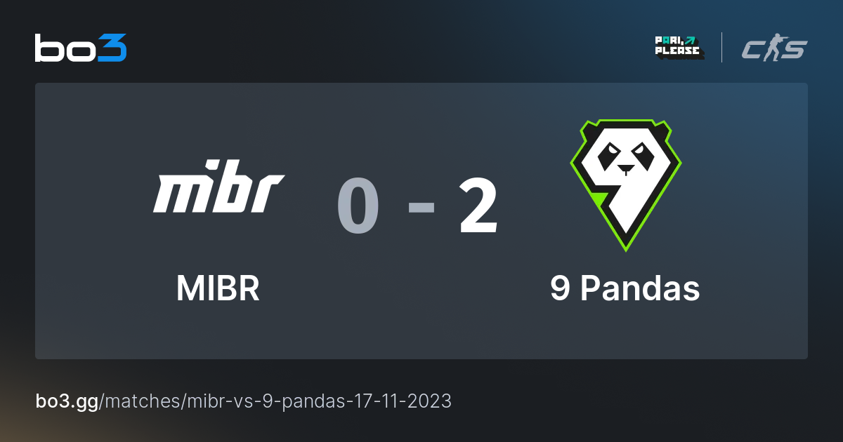 MIBR vs 9 Pandas - CS2 Match at PARI Please 2023