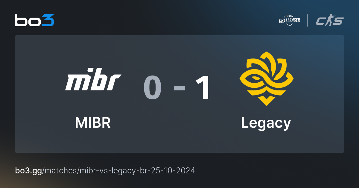 MIBR vs Legacy - CS2 Match at ESL Challenger Katowice 2024