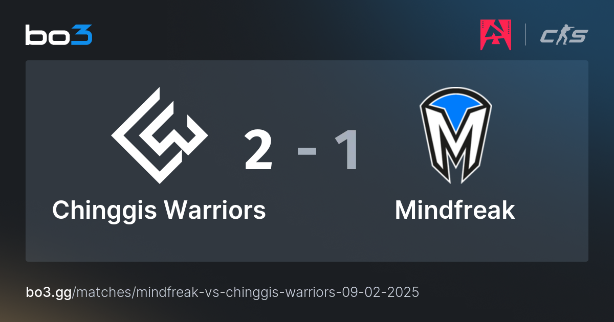 Chinggis Warriors vs Mindfreak - CS2 Match at BLAST Rising Asia Spring 2025: Closed Qualifier