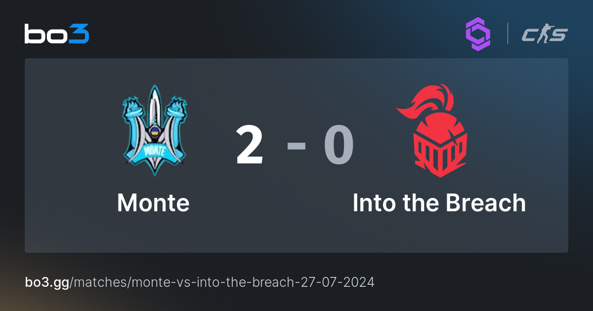 Monte vs Into the Breach - Partido de CS2 en CCT Season 2 European Series 7