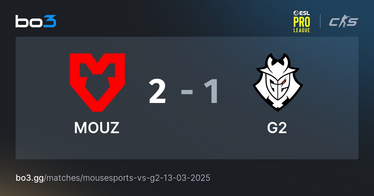 MOUZ vs G2 - CS2 Match at ESL Pro League Season 21
