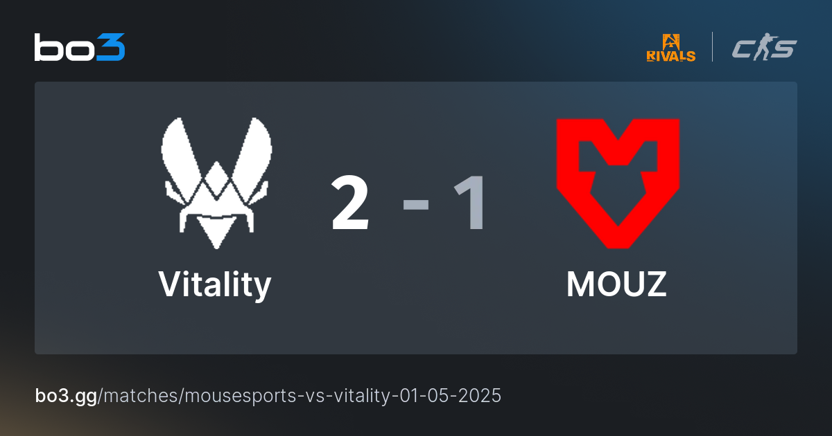 Vitality vs MOUZ - CS2 Match at BLAST Rivals Spring 2025