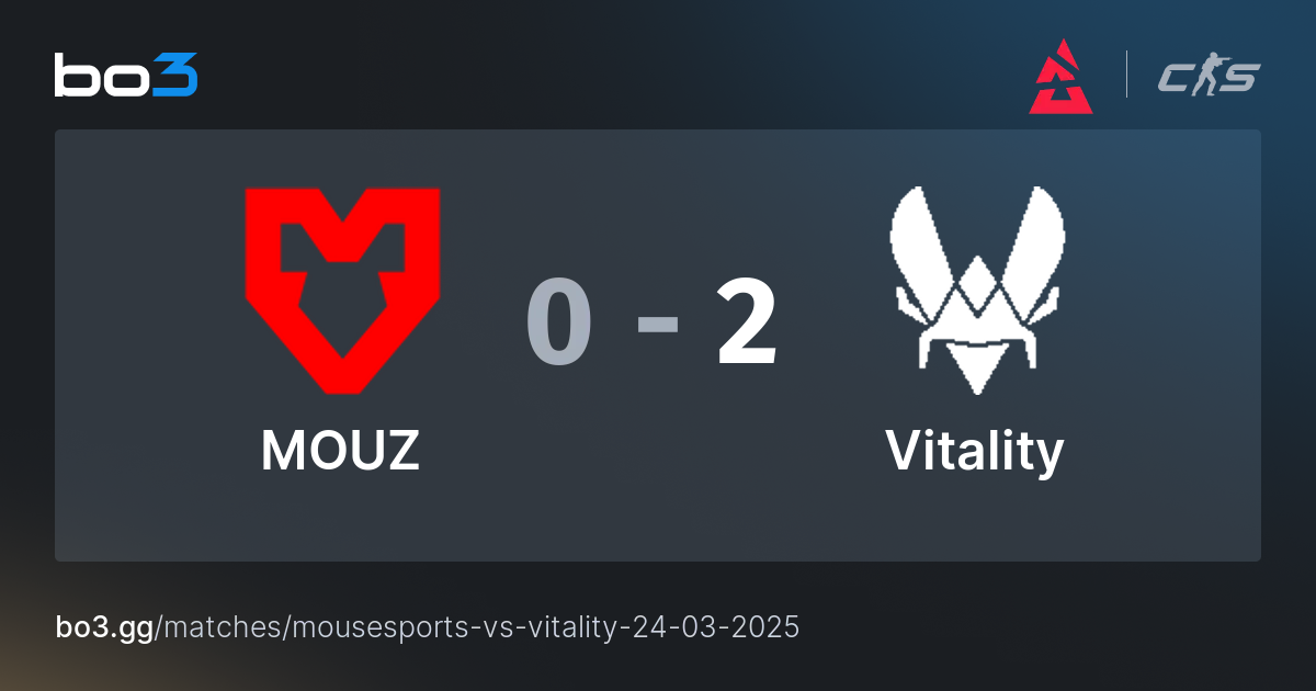 MOUZ vs Vitality - CS2 Match at BLAST Open Spring 2025
