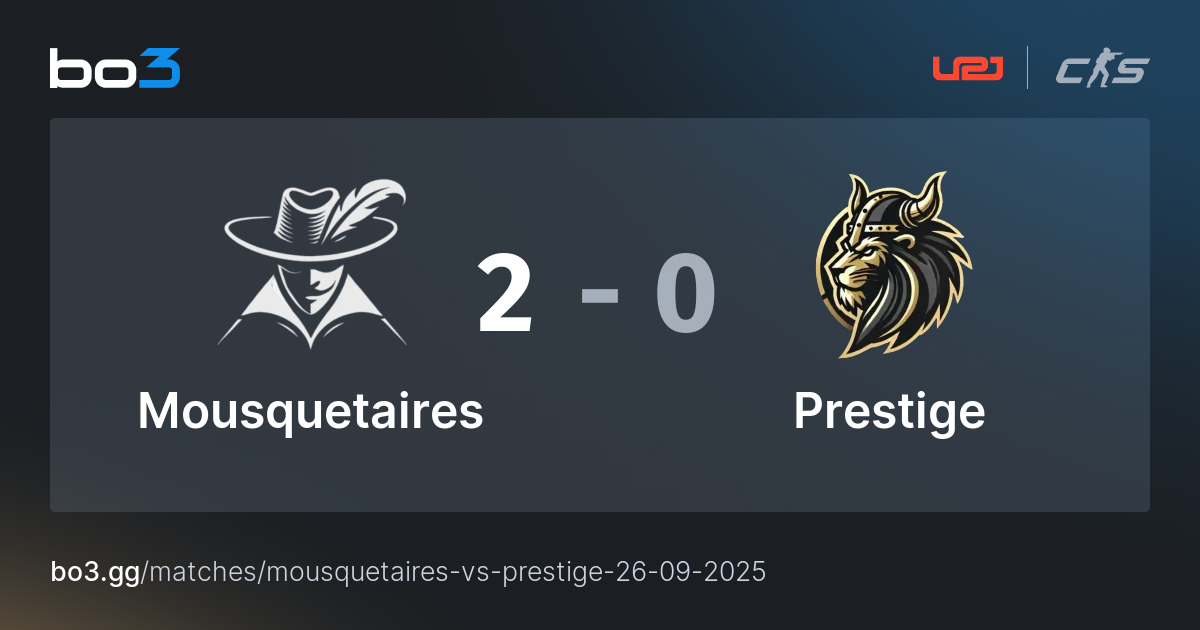 Mousquetaires vs Prestige - Trận đấu CS2 tại United21 Season 38