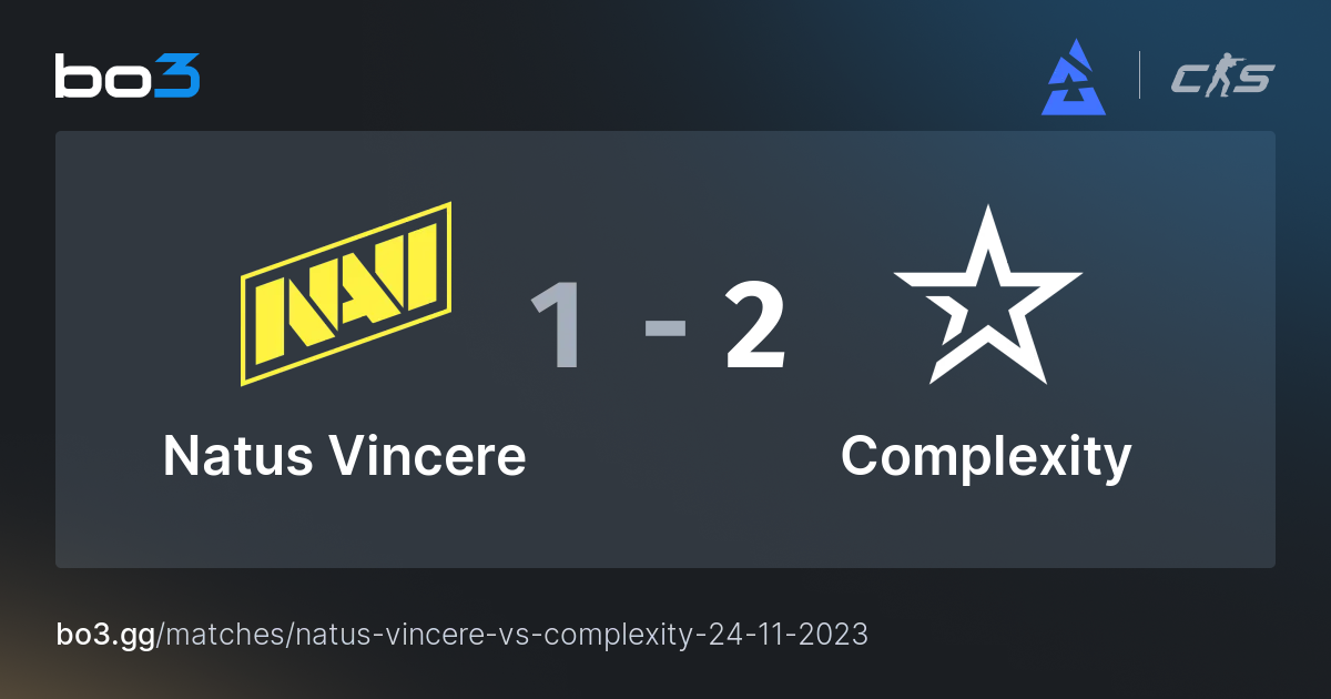 Natus Vincere vs Complexity - CS2 Match at BLAST Premier: Fall Final 2023