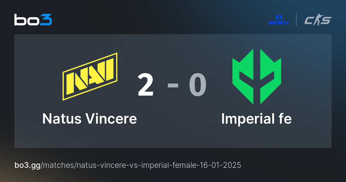 Natus Vincere vs Imperial fe Aim - CS2 Match at BLAST Bounty Spring 2025: Closed Qualifier