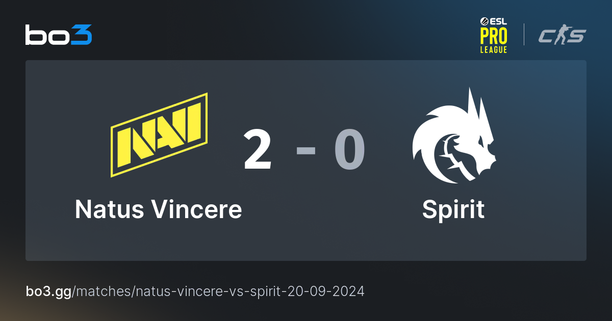 Natus Vincere vs Spirit - CS2 Match at ESL Pro League Season 20