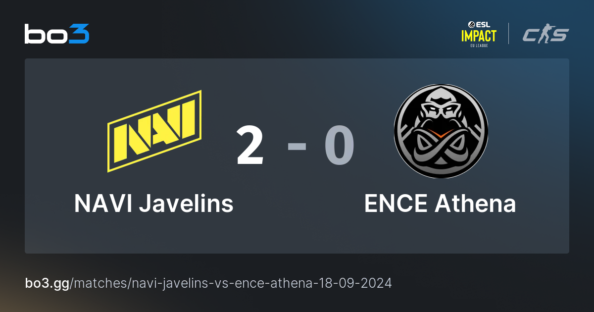 NAVI Javelins vs ENCE Athena - Trận đấu CS2 tại ESL Impact League Season 6: European Division