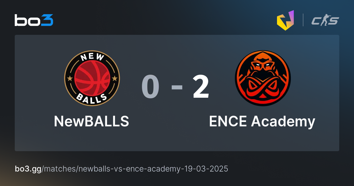 NewBALLS vs ENCE Academy - Live - CS2 Match at Fragster Challenger Series