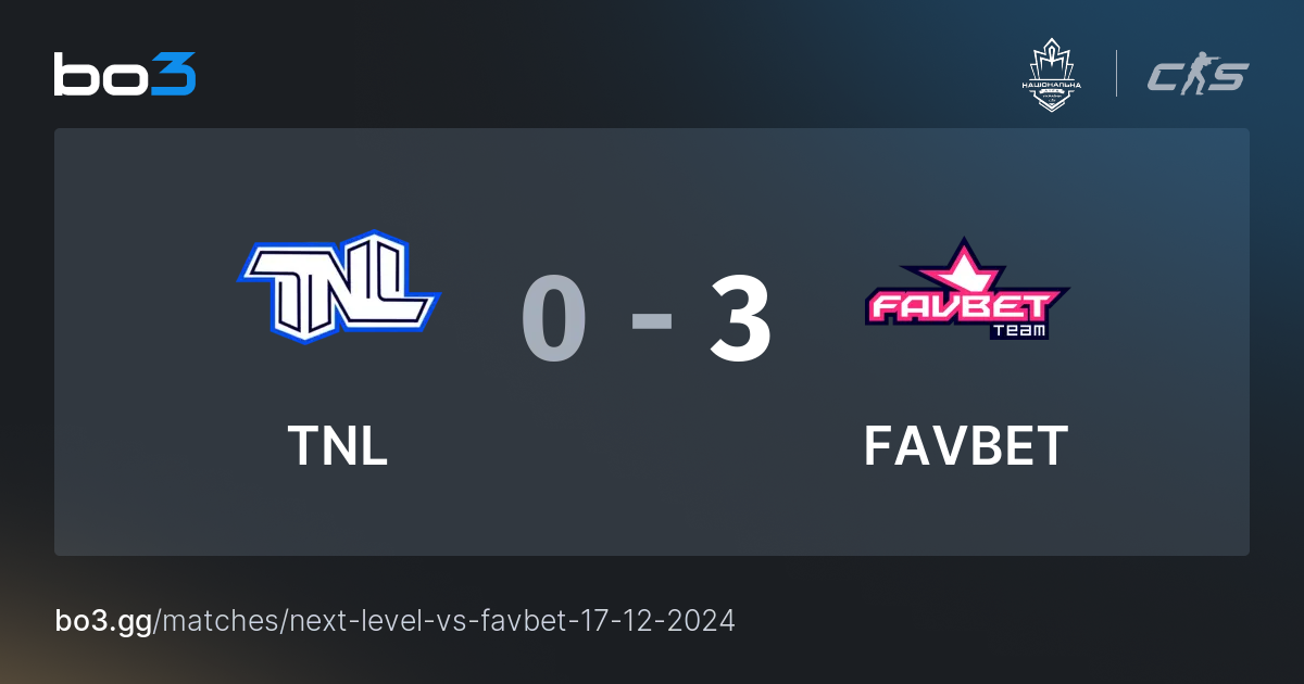 TNL vs FAVBET - CS2 Match at UPEA National League 2024