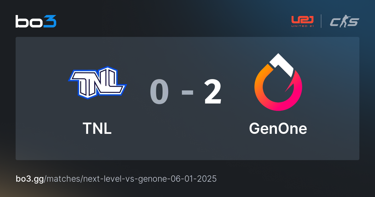 TNL vs GenOne - CS2 Match at United21 Season 25