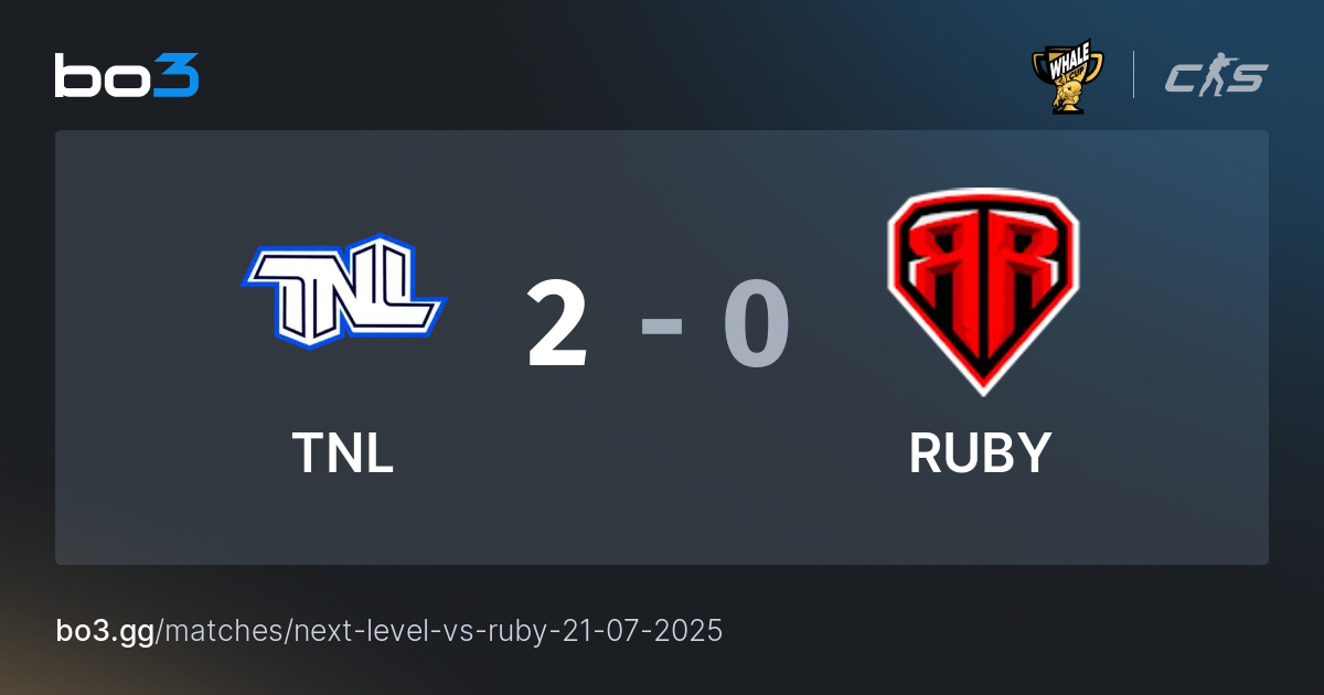 TNL vs RUBY - CS2 Match at Whale.io Cup