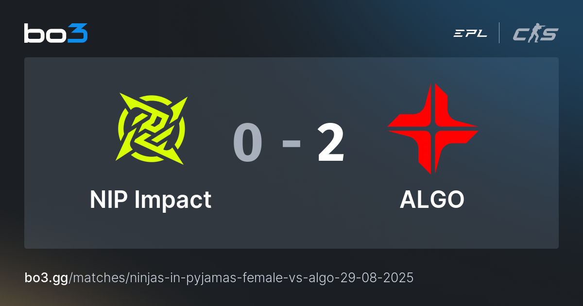 NIP Impact vs ALGO - CS2 Match at European Pro League Series 2 Play-In