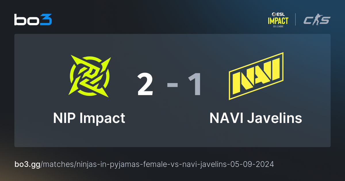 NIP Impact vs NAVI Javelins - CS2 Match at ESL Impact League Season 6: European Division