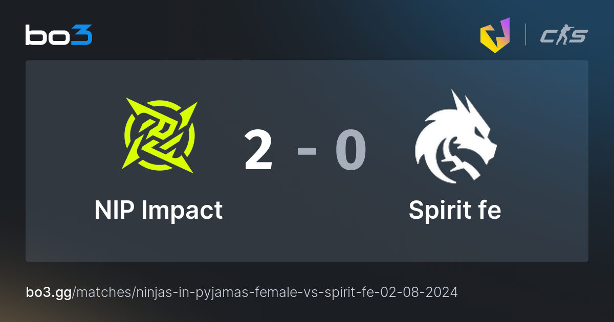 NIP Impact vs Spirit fe - CS2 Match at Fragster Female Summer Vibes 2024