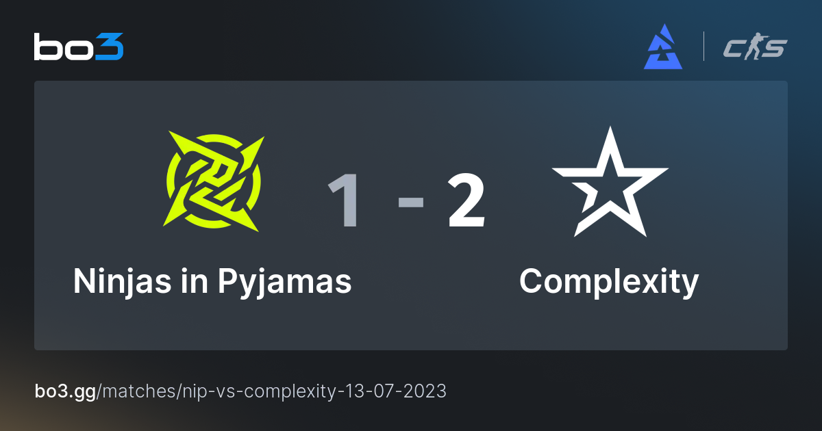 Ninjas in Pyjamas vs Complexity - CS2 Match at BLAST Premier: Fall Groups 2023