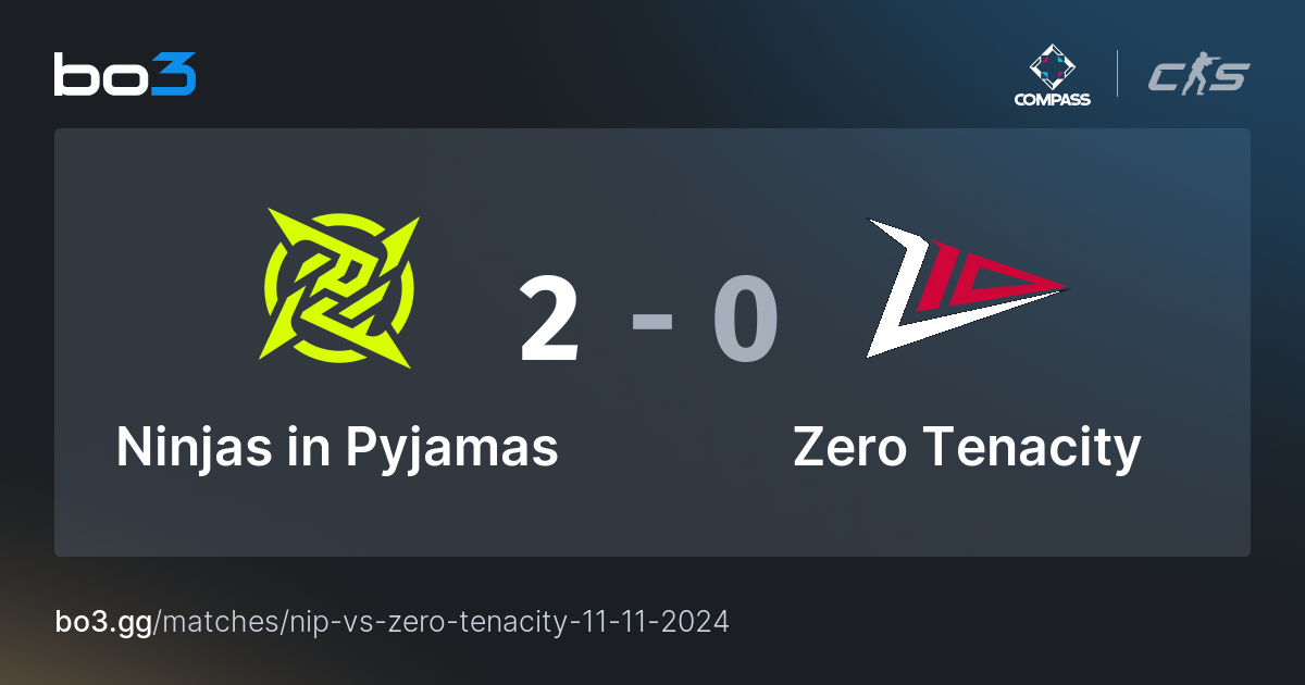 Ninjas in Pyjamas vs Zero Tenacity - CS2 Match at YaLLa Compass Fall 2024