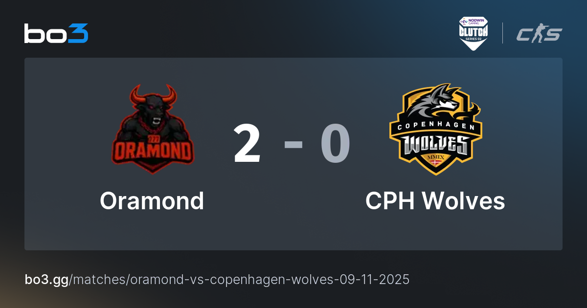 Oramond 対 CPH Wolves - NODWIN Clutch Series 2 での CS2 試合