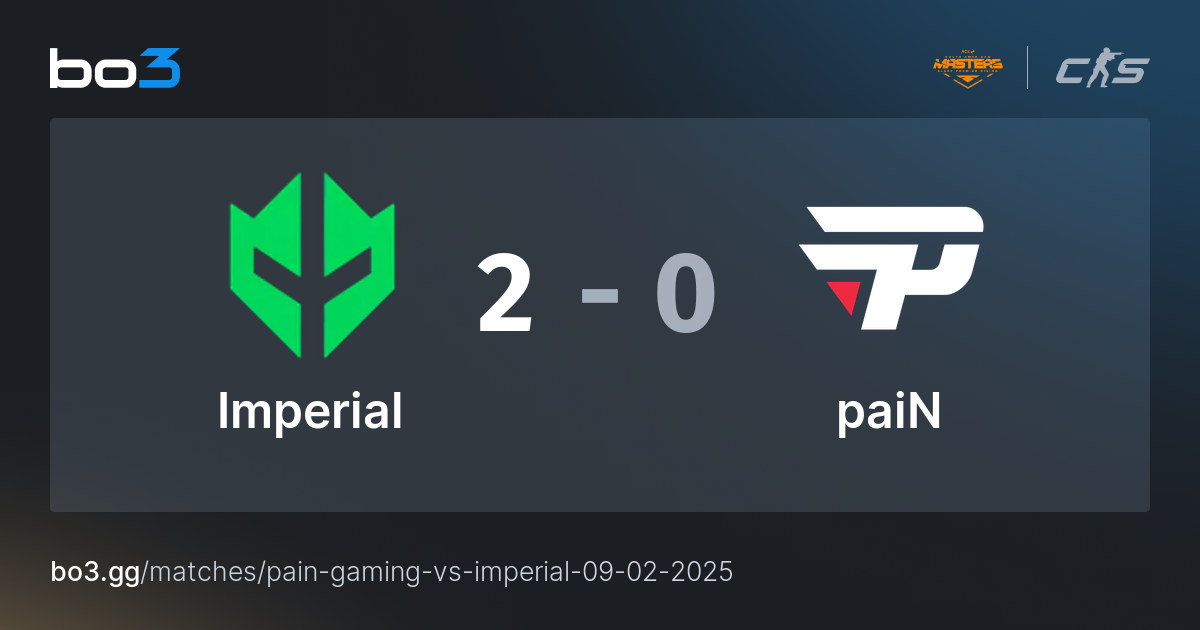 Imperial vs paiN - CS2 Match at BLAST Rising South America Spring 2025