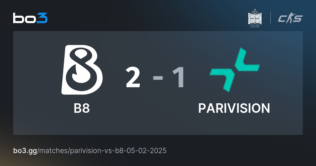 B8 vs PARIVISION - CS2 Match at BLAST Rising Europe Spring 2025: Closed Qualifier